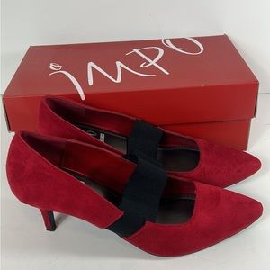 Impo | Shoes | Impo 75 Shoes Womans Red Pump Feels Like Suede Has Wide ...